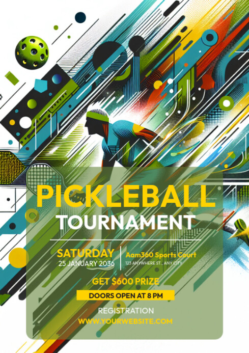 Pickleball tournament flyer Template | PosterMyWall