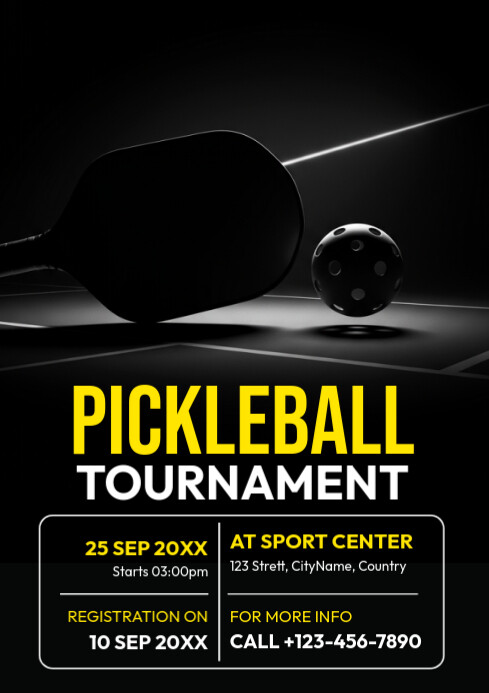 Pickleball tournament flyer Template | PosterMyWall
