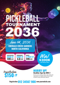 Pickleball tournament flyer Template | PosterMyWall