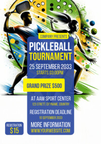 Pickleball tournament flyer Template | PosterMyWall