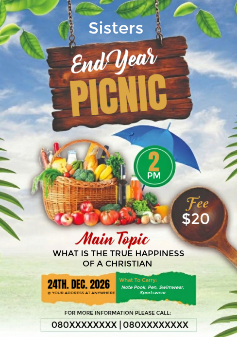 Picnic flyer Template | PosterMyWall