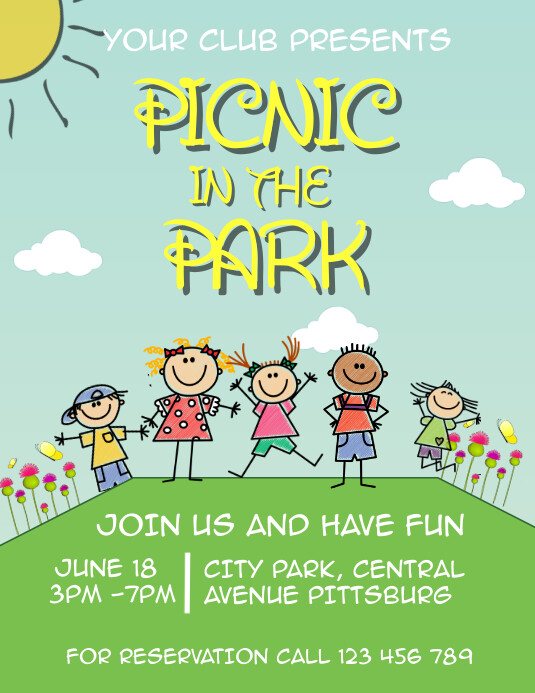 PICNIC IN THE PARK FLYER TEMPLATE | PosterMyWall