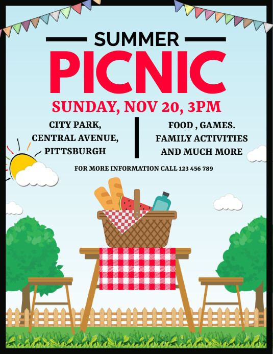 Picnic Party Flyer Template | PosterMyWall