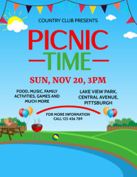 PICNIC IN THE PARK FLYER TEMPLATE | PosterMyWall