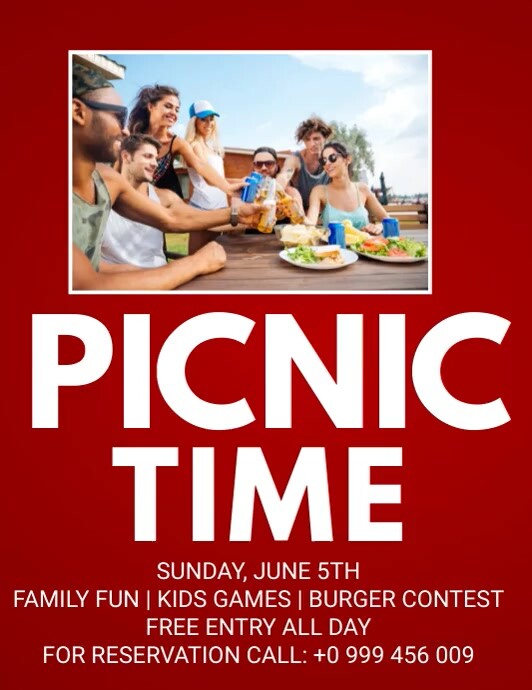 picnic time flyers Template | PosterMyWall