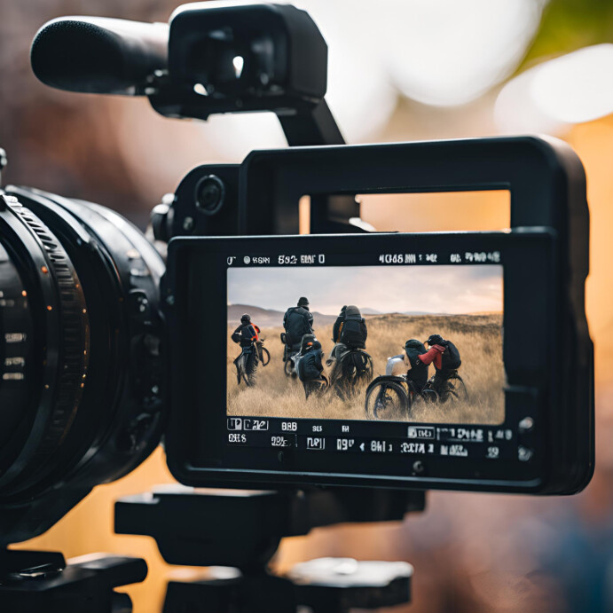 Copy of Picture of Camera Man on set with Camera | PosterMyWall