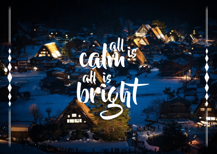 Copy of Picturesque Winter Village Postcard | PosterMyWall