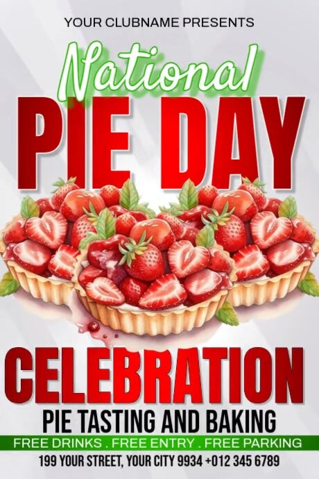 Plantilla de Pie Day Ads | PosterMyWall