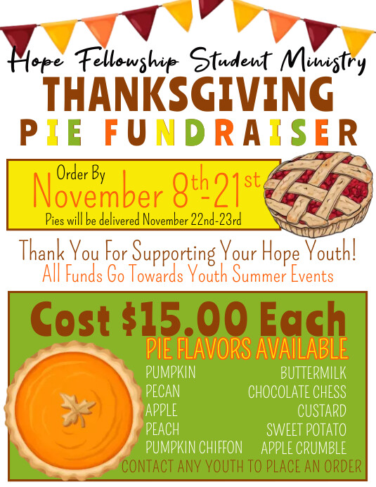 Copy of Pie Fundraiser | PosterMyWall