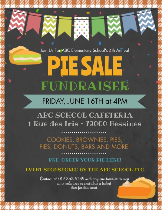 Copy of Pie sale fundraiser flyer | PosterMyWall