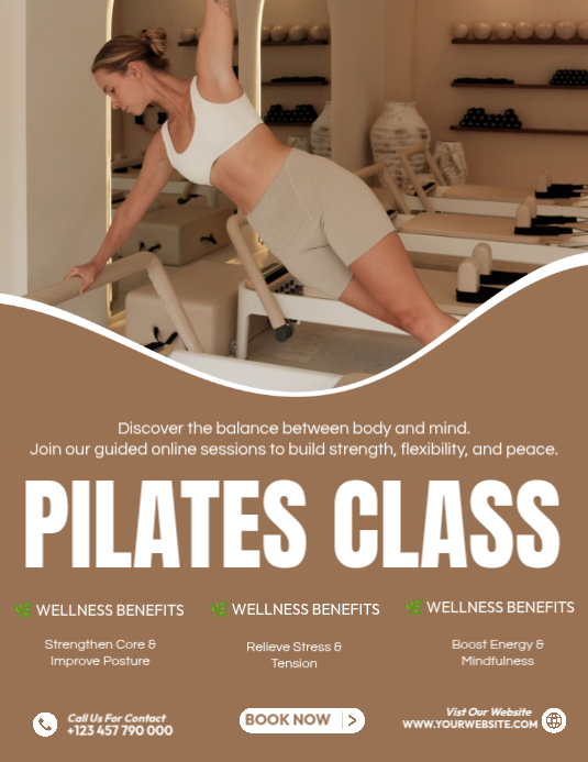 Pilates Class Flyer Template | PosterMyWall