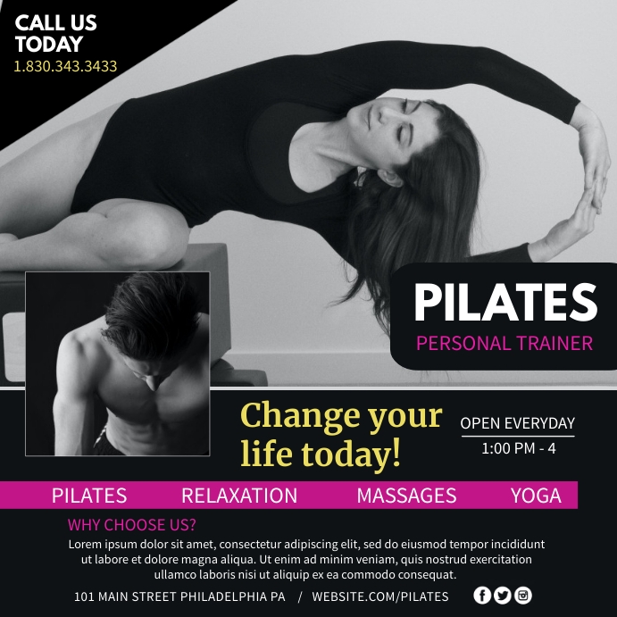 Copy of Pilates | PosterMyWall