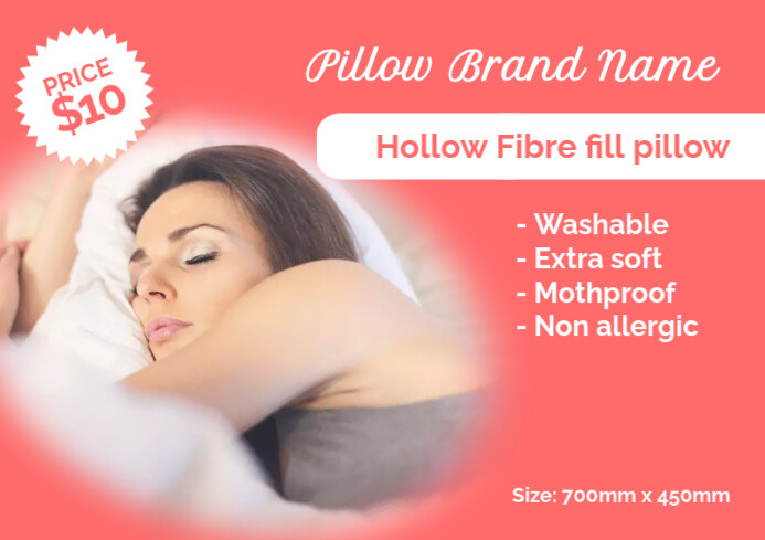 Copy of Pillow cover packaging sticker | PosterMyWall