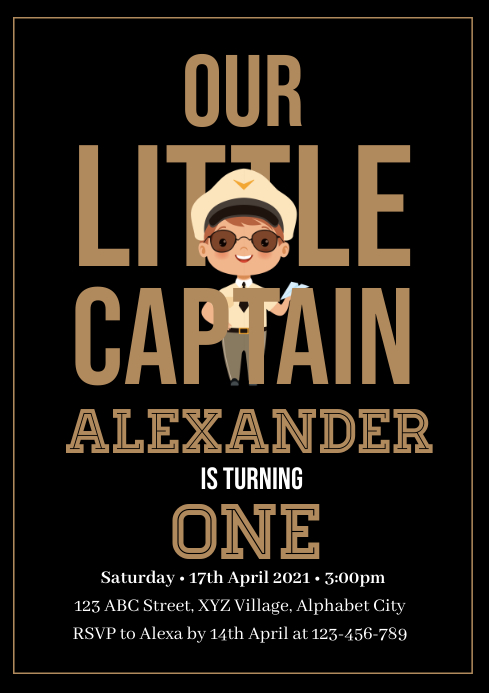 Pilot Birthday Invitation Template | PosterMyWall