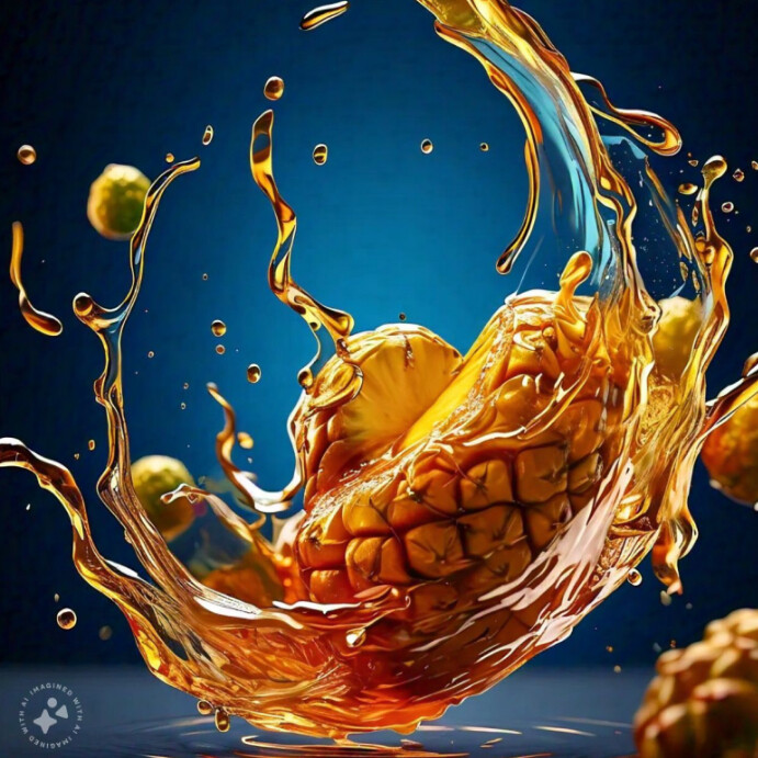 Pineapple Fruit Juice Splash Template | PosterMyWall