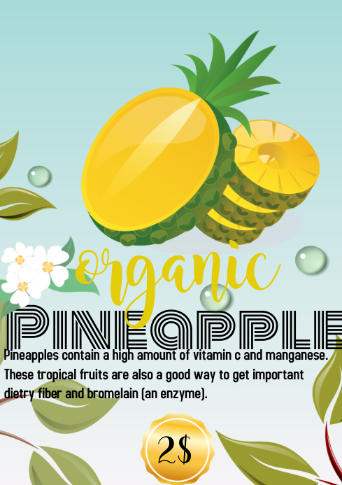 Copy of pineapple templates | PosterMyWall