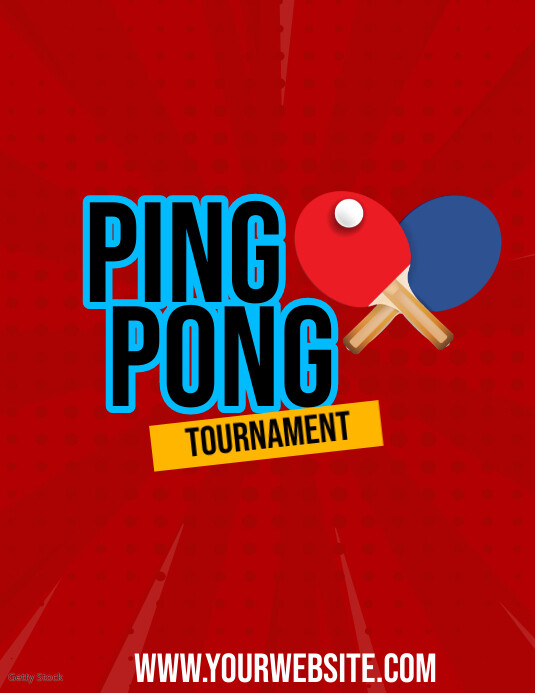 Ping Pong Game Template Flyer (us Letter) | PosterMyWall