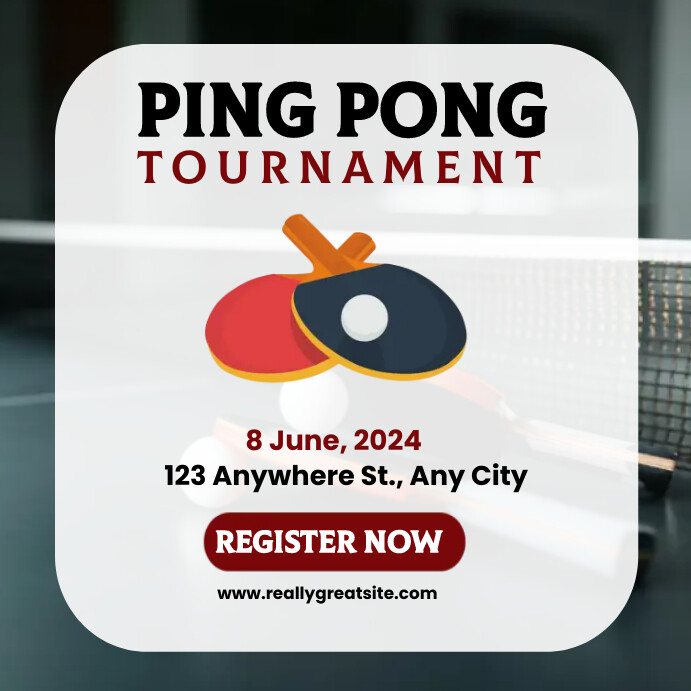 Ping Pong Poster Flyer Template | PosterMyWall