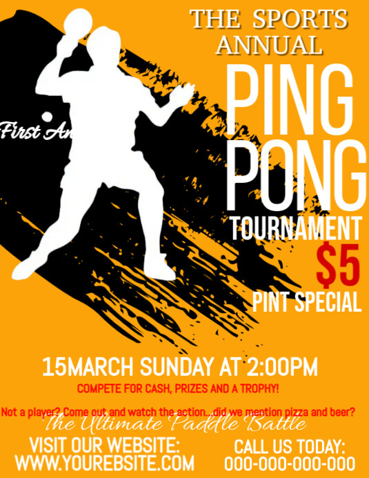 ping pong tournament template | PosterMyWall