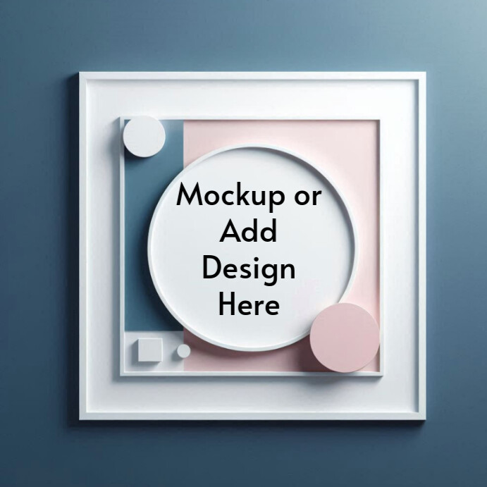 Plantilla de Pink & blue wall frame/ wall frame mockup template/ frame ...