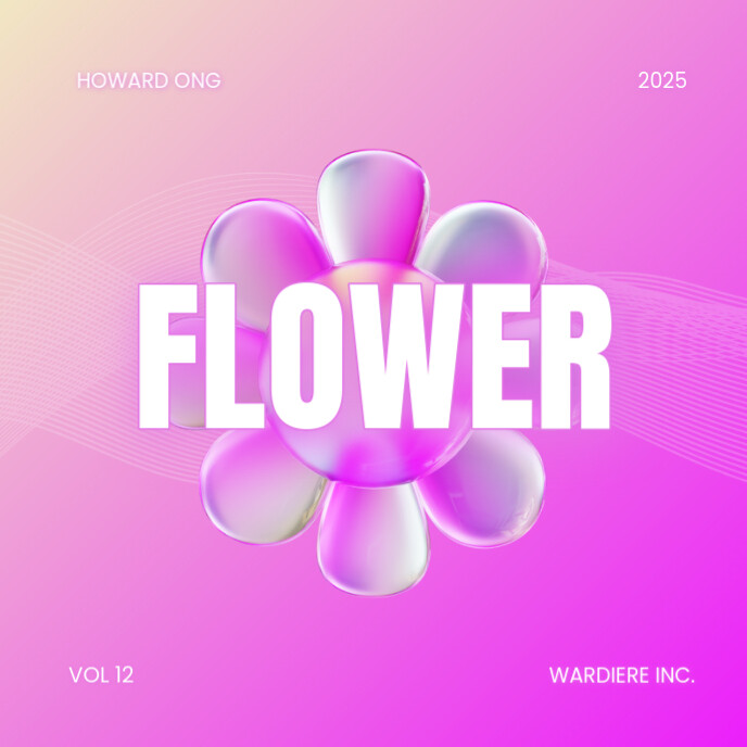 Pink & White Flower Album Cover Templat | PosterMyWall