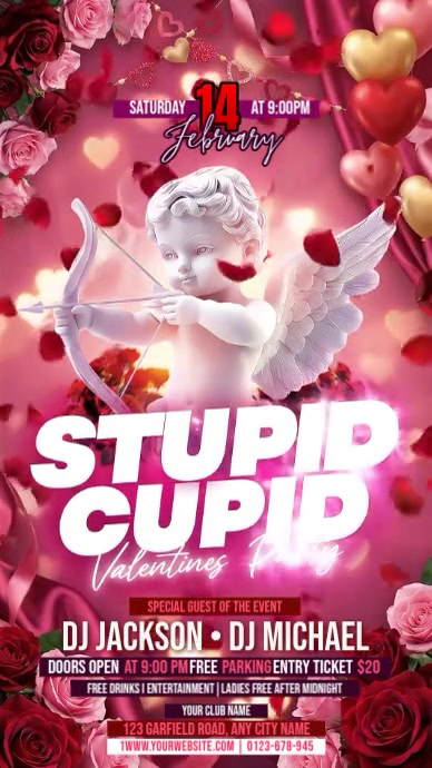 Plantilla de Pink 3d Anti Valentines Party Instagram Story | PosterMyWall