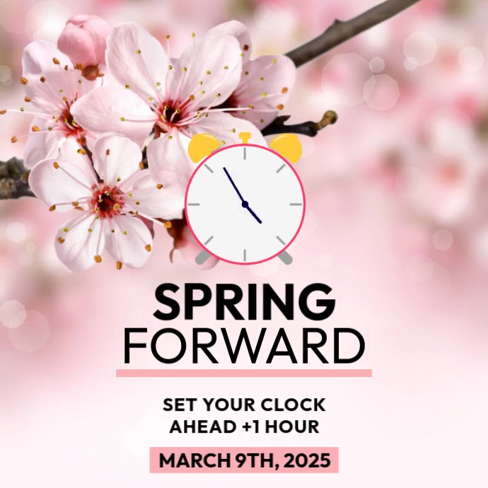 Copy of Pink 3d Spring Forward Pos Instagram | PosterMyWall