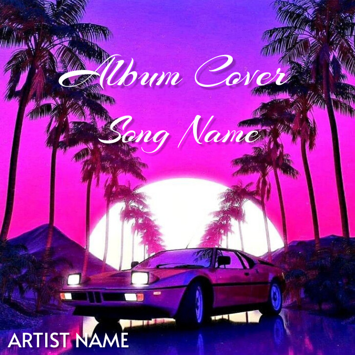 Pink Abstract Album Cover Instagram Post Templat | PosterMyWall