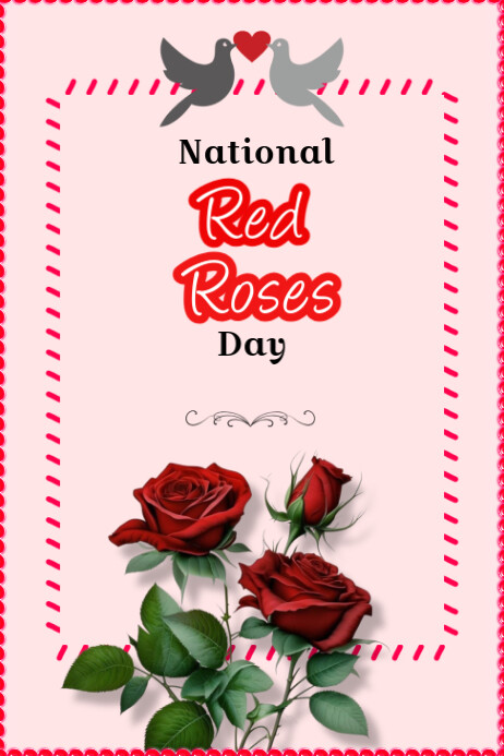 Copy of pink and red floral poster design | PosterMyWall