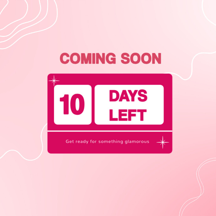 Pink and White Modern Countdown Instagram Post Template | PosterMyWall
