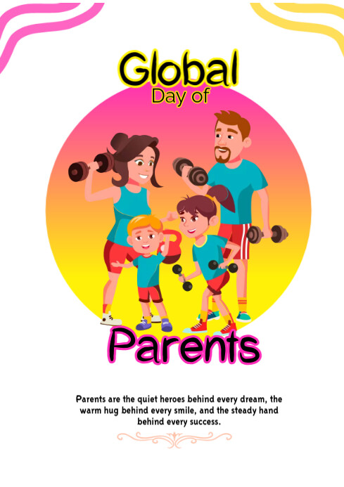 pink and yellow family poster Template | PosterMyWall