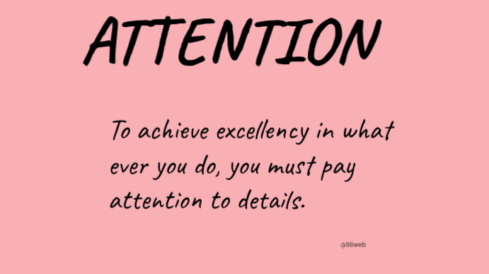 Pink Attention Quote Digital Display (16:9) Template | PosterMyWall