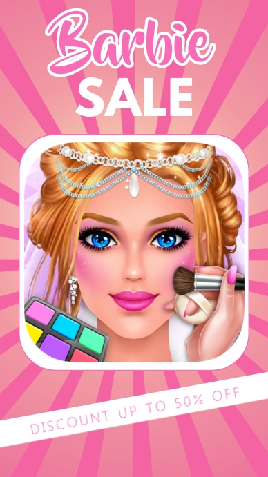 Pink barbie sale template เทมเพลต | PosterMyWall