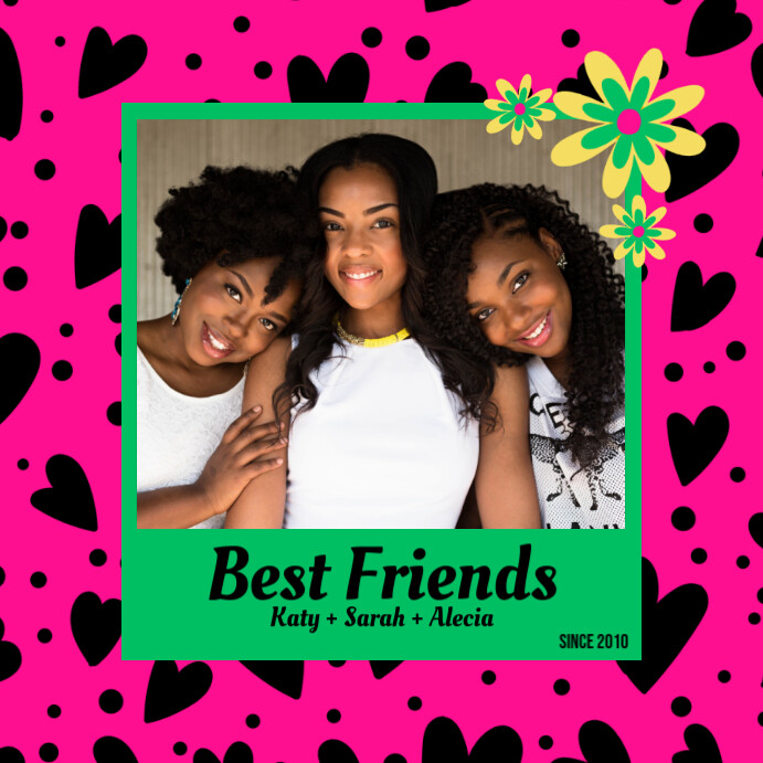Plantilla de Pink Best Friends Instagram Post | PosterMyWall