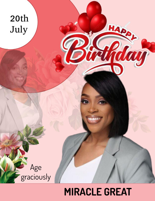 Copy of Pink Birthday Flyer (us Letter) | PosterMyWall