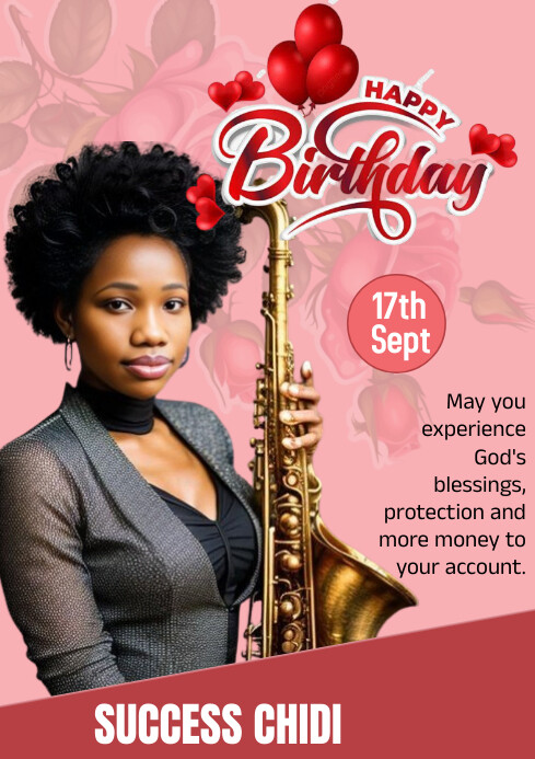 Plantilla de Pink Birthday Flyer A4 | PosterMyWall