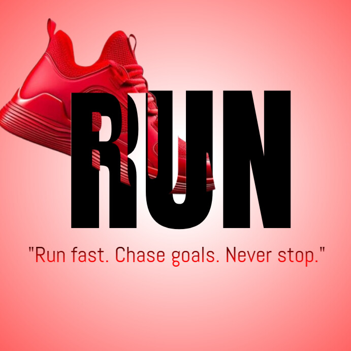 Pink Bold Runner Motivation Instagram Post Modelo | PosterMyWall