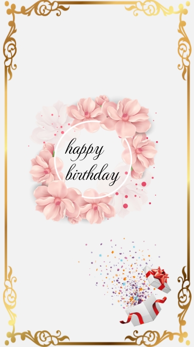 Happy Birthday Border Template