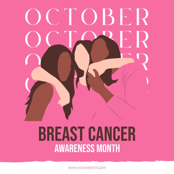 Pink breast cancer Instagram post Template | PosterMyWall