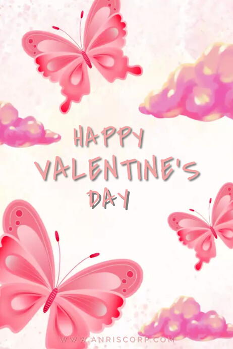 Butterfly Valentine Template Valentines Day Printable Ideas Butterfly