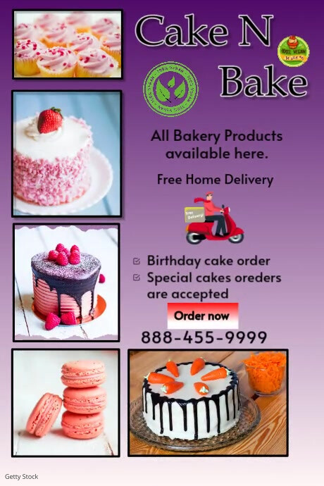 Copy of Pink Cake Shop Poster | PosterMyWall
