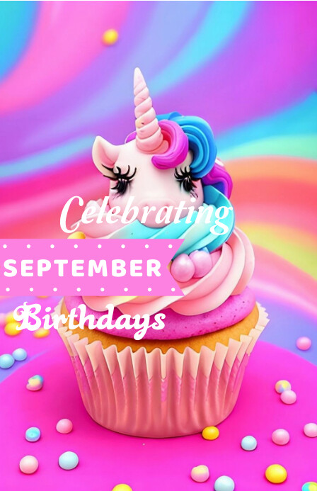 Copy of Pink Celebrating September Birthdays Tabloid | PosterMyWall