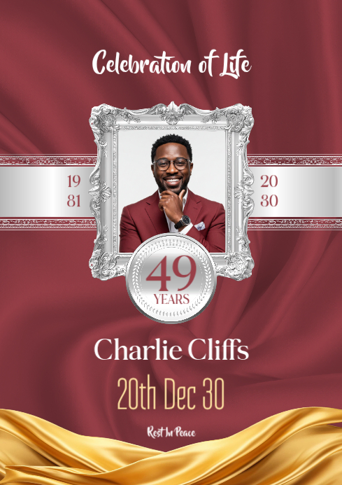 Pink Celebration of Life A4 Template | PosterMyWall