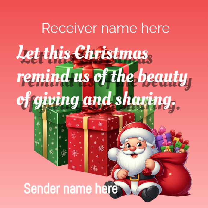 Pink Christmas Message Template Instagram Post | PosterMyWall