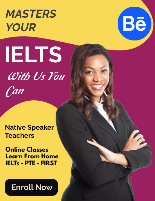 Pink Collage Master Your Ielts Flyer (us Lett Template | PosterMyWall