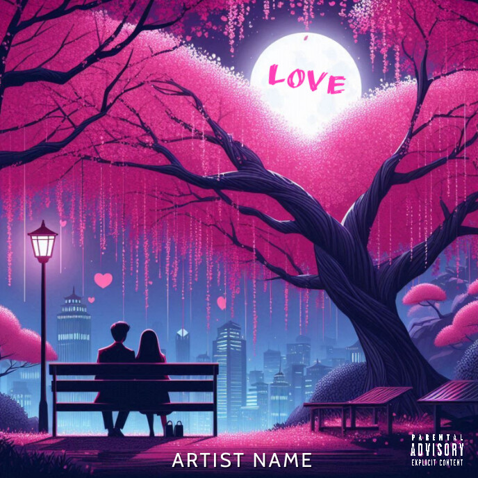 Pink Couple Love Mixtape Cover Artwork Templ Template | PosterMyWall
