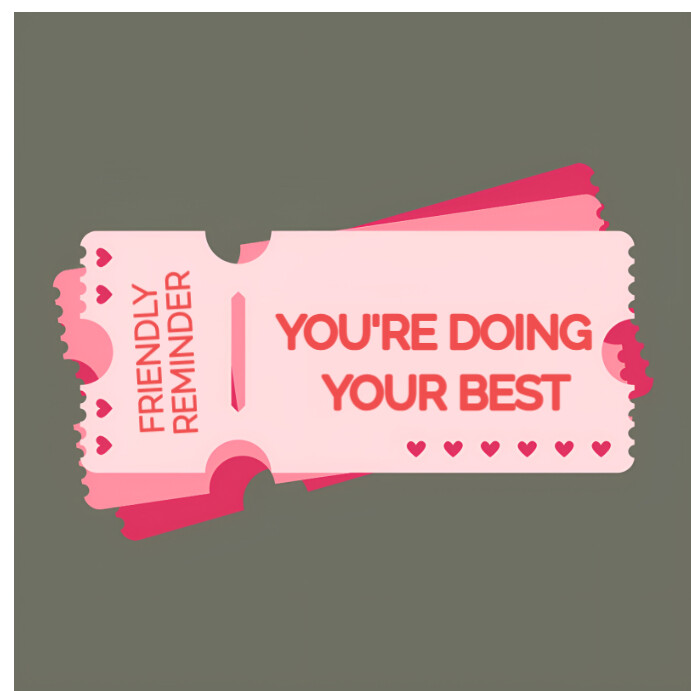 Pink Creative Ticket Brush Strokes Motivational Poster Template ...
