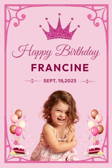 Pink Design Birthday Template | PosterMyWall