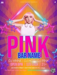 Pink DJ Bar Party Template | PosterMyWall
