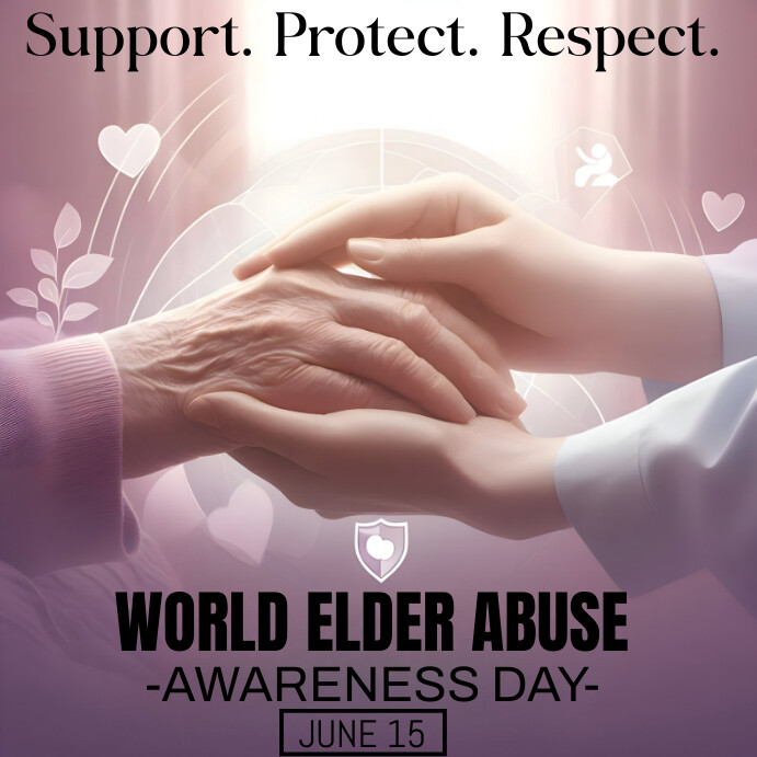 Pink Elder Abuse Awareness Instagram Post Template | PosterMyWall